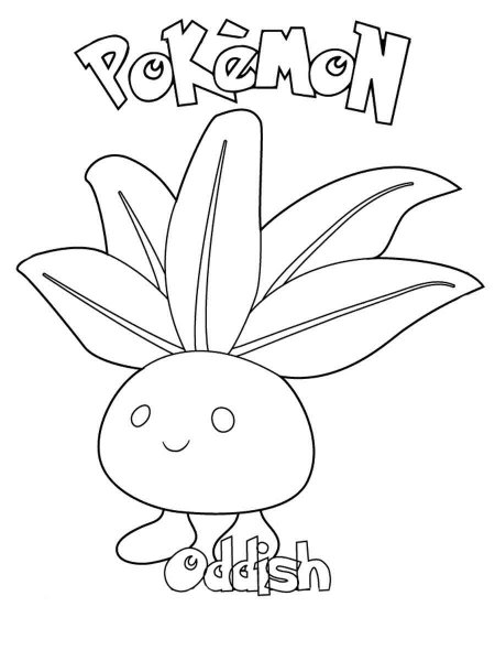 Oddish Pokemon coloring pages