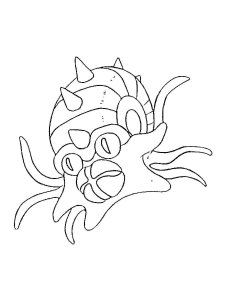 Omastar Pokemon coloring pages