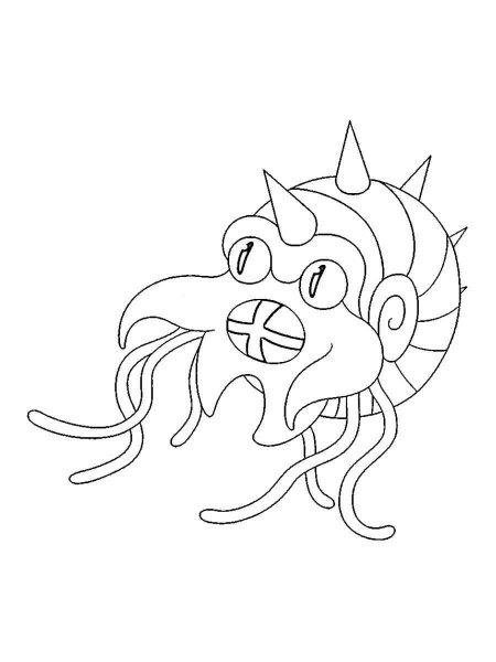 Omastar Pokemon coloring pages