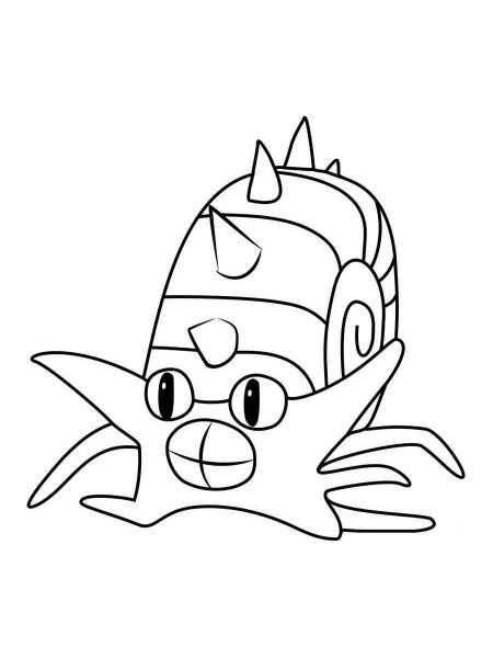Omastar Pokemon coloring pages