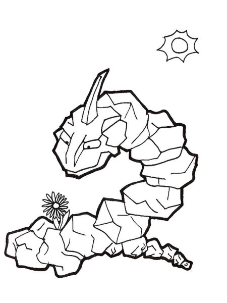 Pokemon Onix coloring pages - Free Printable