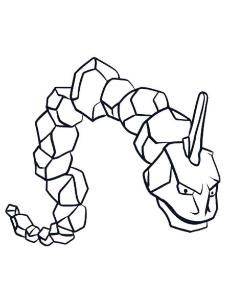 Pokemon Onix coloring pages - Free Printable