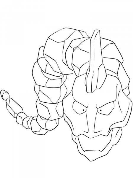 Pokemon Onix coloring pages - Free Printable