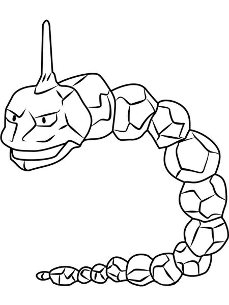 Pokemon Onix coloring pages - Free Printable