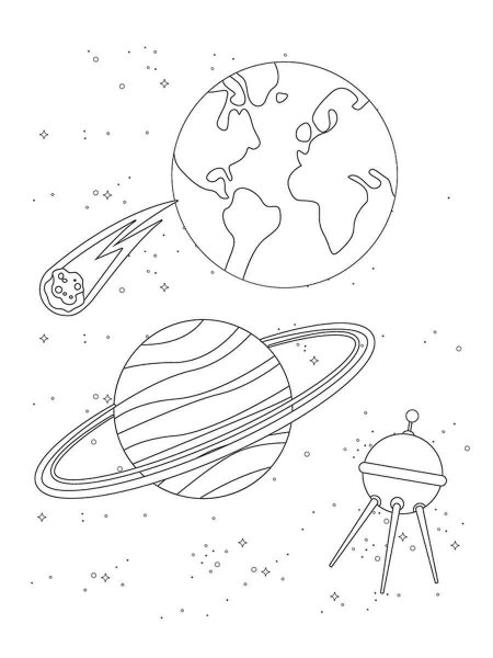 Outer Space coloring pages