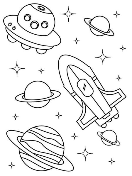 Outer Space coloring pages