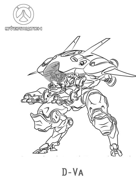 Overwatch coloring pages