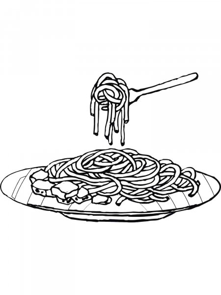 Pasta coloring pages