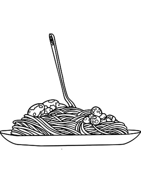 Pasta coloring pages