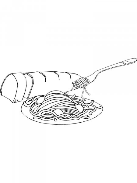 Pasta coloring pages