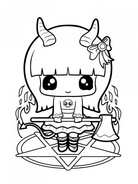 Pastel Goth coloring pages