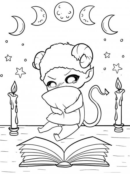 Pastel Goth coloring pages