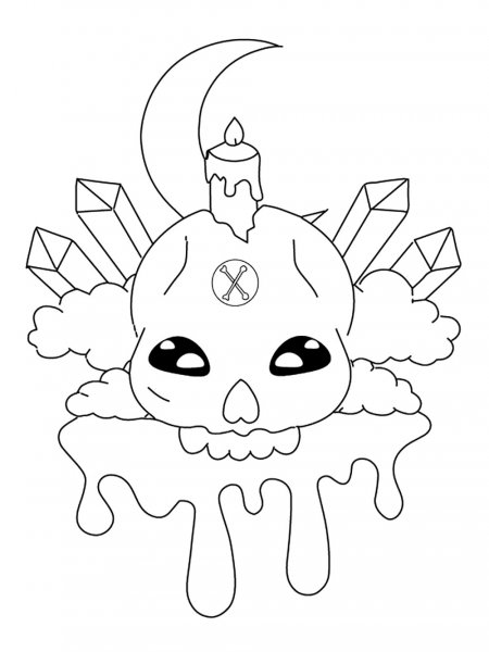 Pastel Goth coloring pages