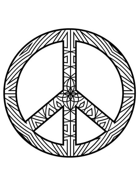 Peace Sign coloring pages