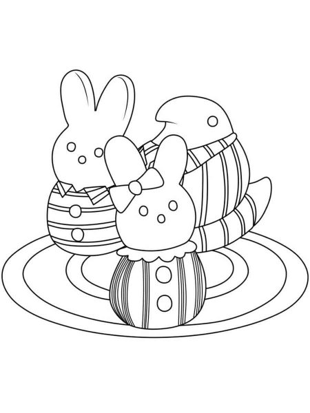 Peeps coloring pages