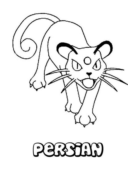 Persian Pokemon coloring pages