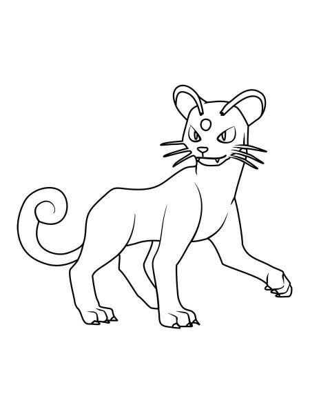 Persian Pokemon coloring pages