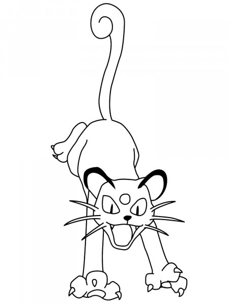 Persian Pokemon coloring pages