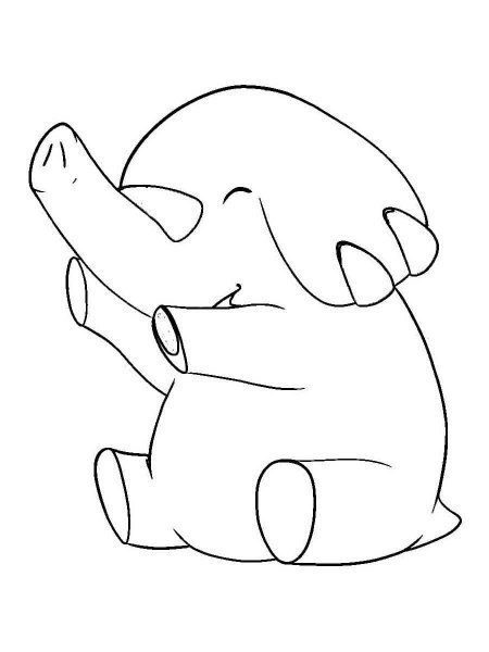 Pokemon Phanpy coloring pages - Free Printable