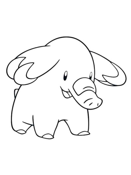 Pokemon Phanpy coloring pages - Free Printable