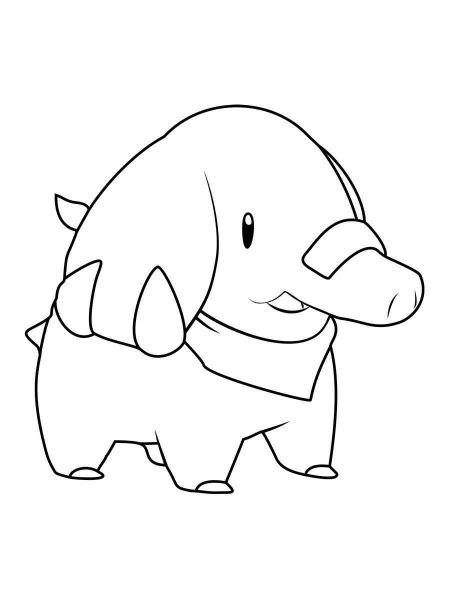 Pokemon Phanpy coloring pages - Free Printable