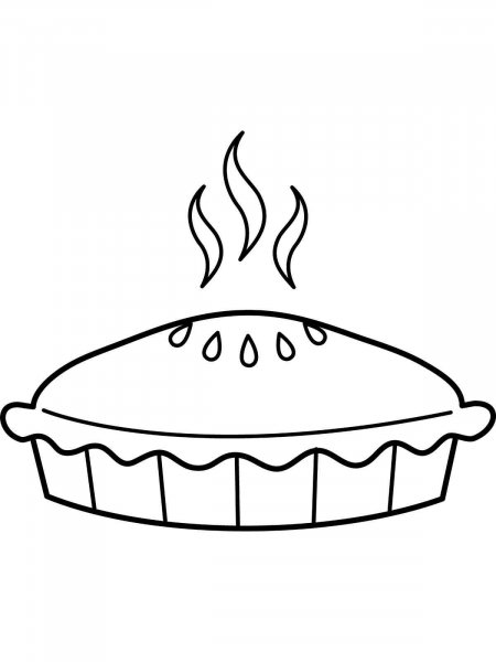 Pie coloring pages