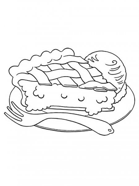 Pie coloring pages