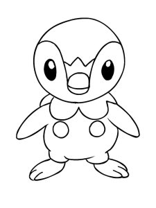 Pokemon Piplup coloring pages - Free Printable