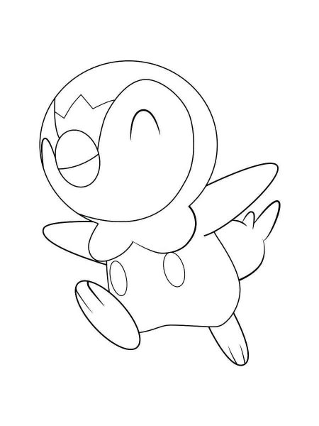 Pokemon Piplup coloring pages - Free Printable