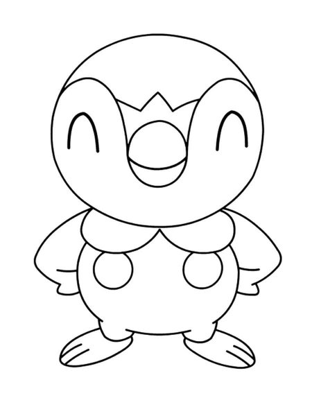 Pokemon Piplup coloring pages - Free Printable