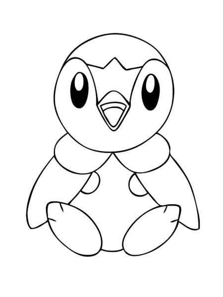 Pokemon Piplup coloring pages - Free Printable