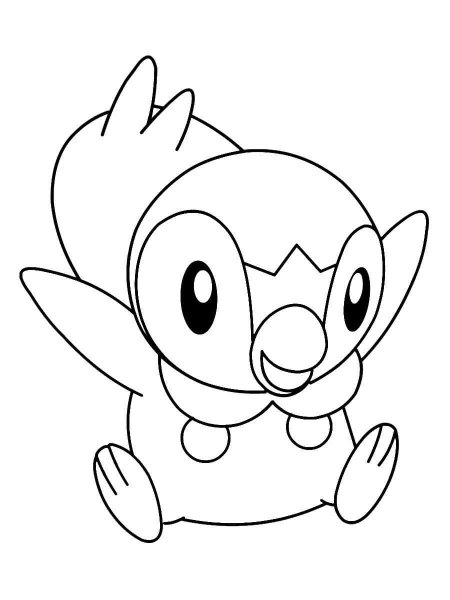 Pokemon Piplup coloring pages - Free Printable