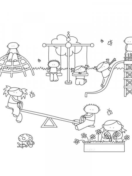 Playground coloring pages