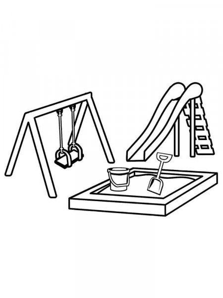 Playground coloring pages