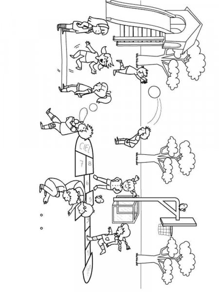 Playground coloring pages