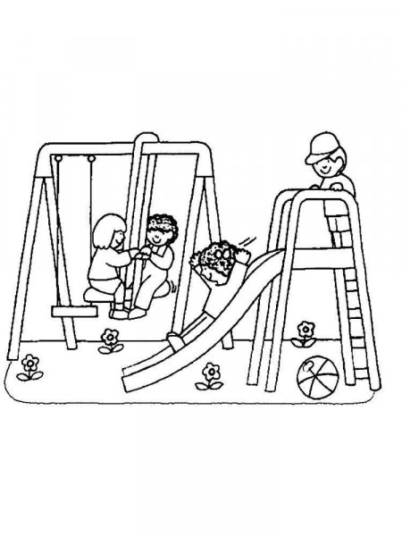Playground coloring pages