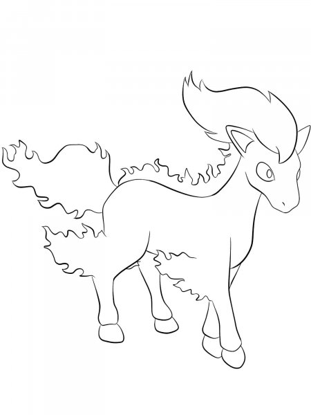 Pokemon Ponyta coloring pages - Free Printable