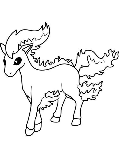 Pokemon Ponyta coloring pages - Free Printable