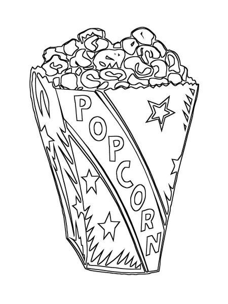 Popcorn coloring pages