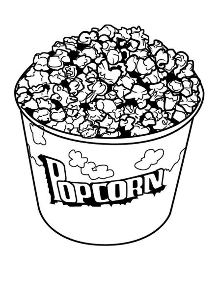 Popcorn coloring pages