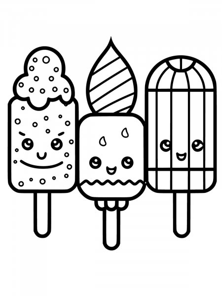 Popsicle coloring pages