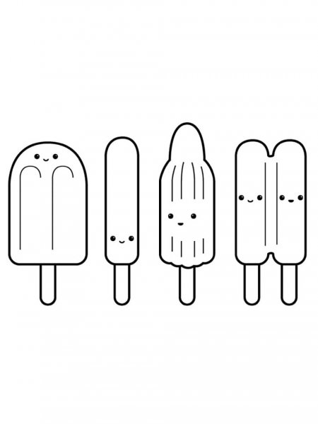 Popsicle coloring pages