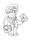 Postman coloring pages
