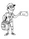 Postman coloring pages