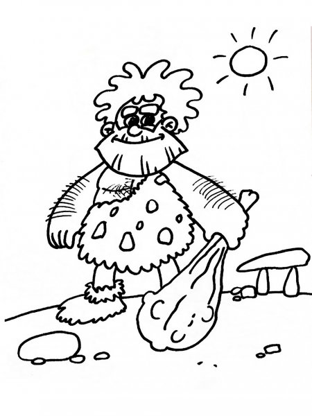 Prehistoric man coloring pages