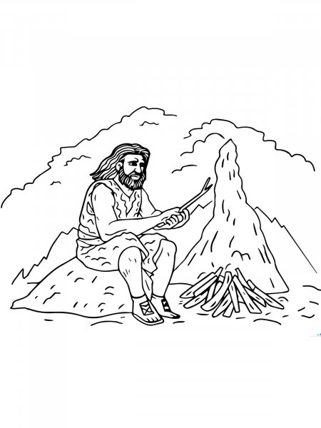 Prehistoric man coloring pages