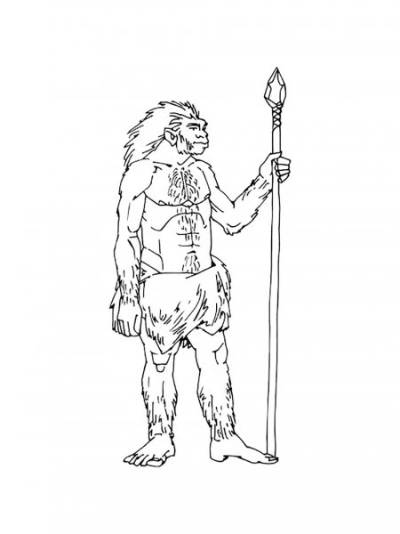 Prehistoric man coloring pages