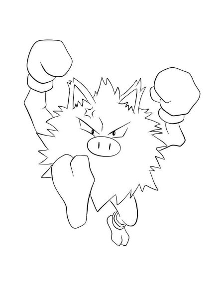 Primeape Pokemon coloring pages