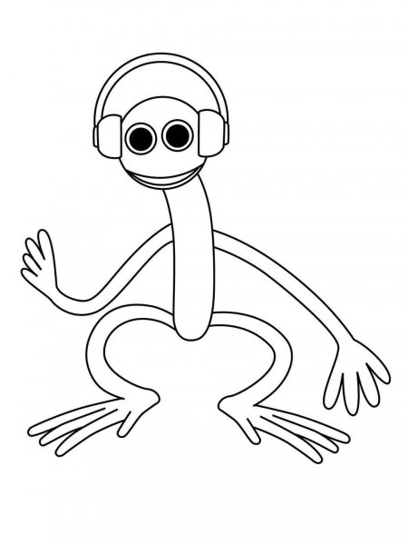 Purple Rainbow Friends coloring pages