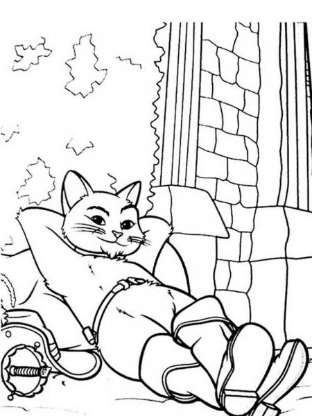 Puss in Boots coloring pages